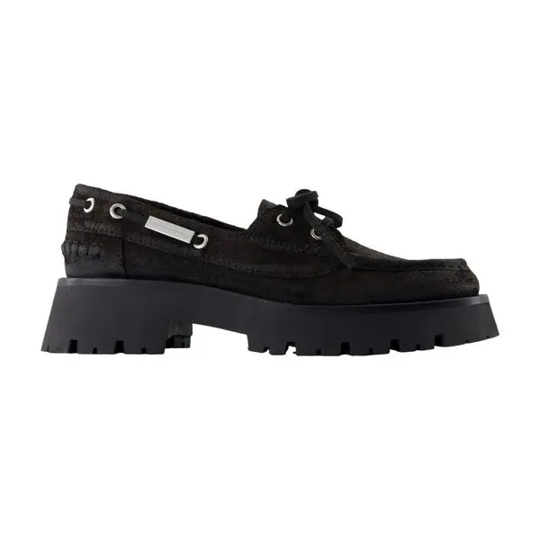 Alexander Wang Carson Boat Loafers Leather Chocolate