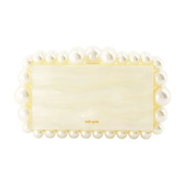 Cult Gaia Eos Clutch Acrylic Ivory