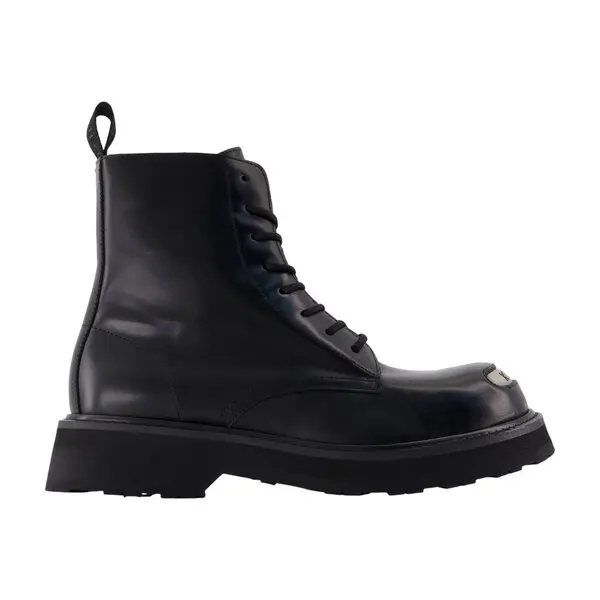 Kenzo Leather Lace-up Ankle Boots