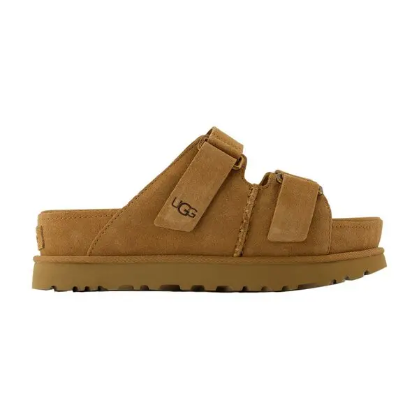 UGG Mules W Goldenstar Hi Leather Brown - Beige