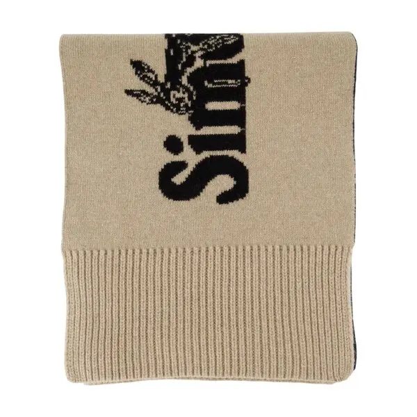 Simone Rocha Beaded Logo Scarf Wool