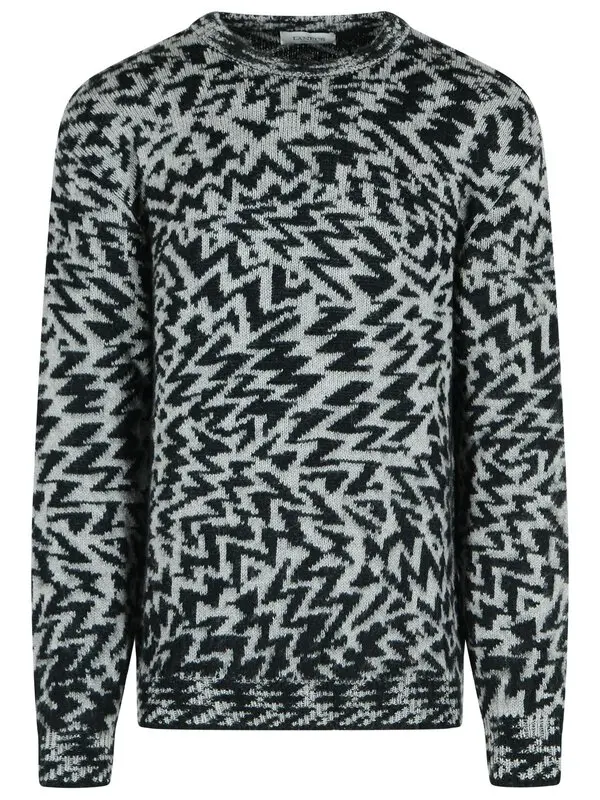 LANEUS Two Tone Wool Blend Sweater