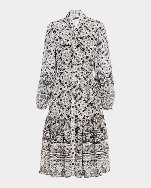 Kobi Halperin Flint Lace-print Flounce Dress