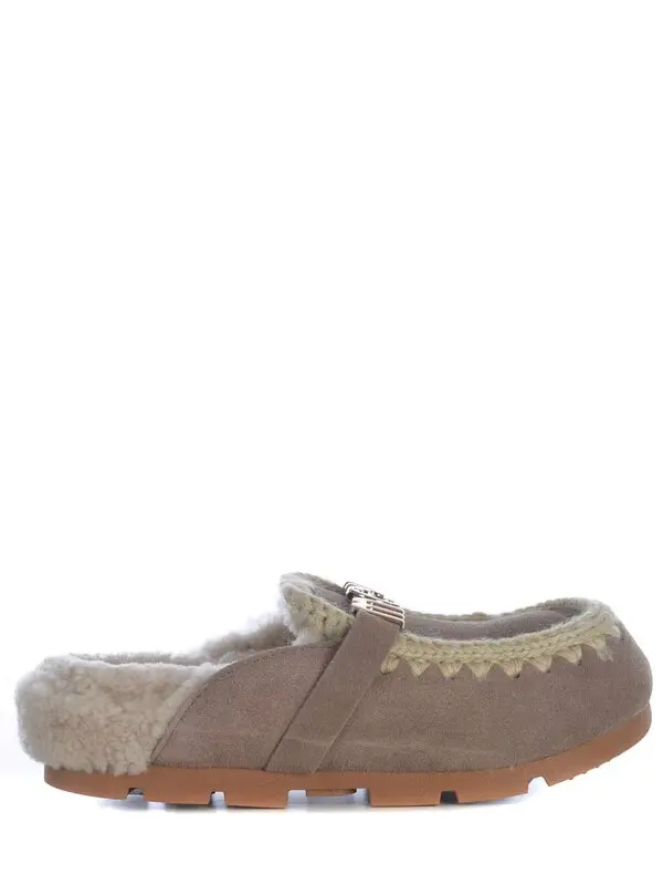 Mou Slippers 'winter Bio Slide' Made Of Real Sheepskin Suede