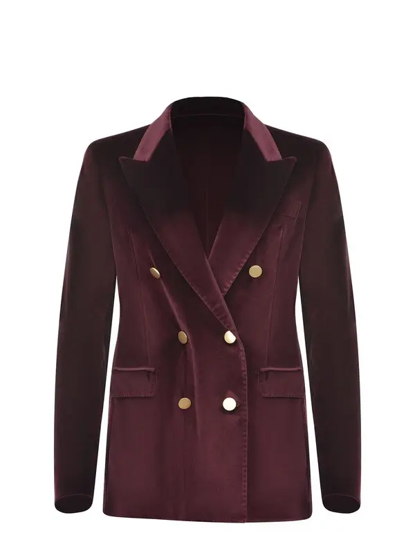 Tagliatore Double Breasted Jacket 'j Parigi' In Mixed Cotton