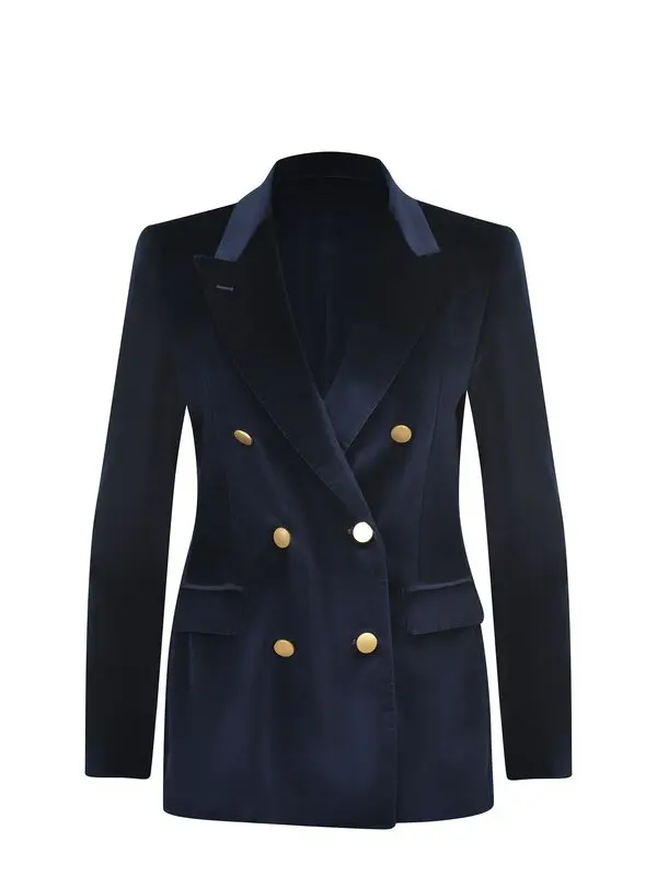 Tagliatore Double Breasted Jacket 'j Parigi' In Cotton Blend