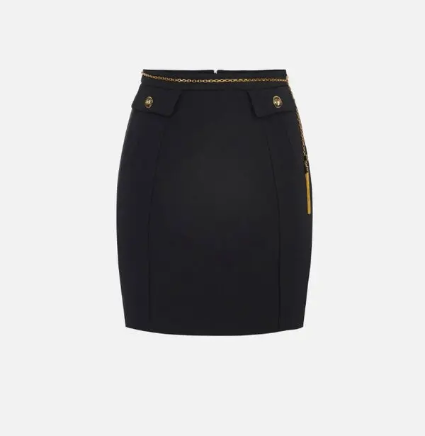 Elisabetta Franchi Skirt With Jewel Chain