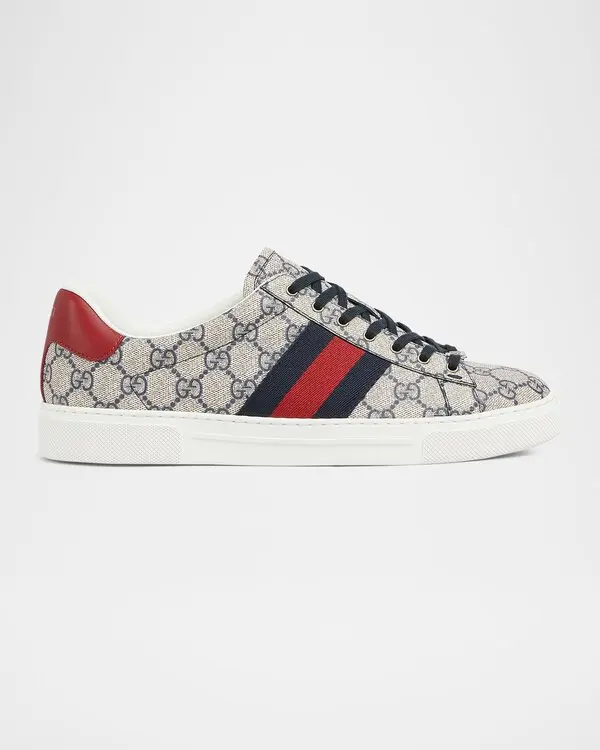Gucci Ace Low-top Sneakers With Web