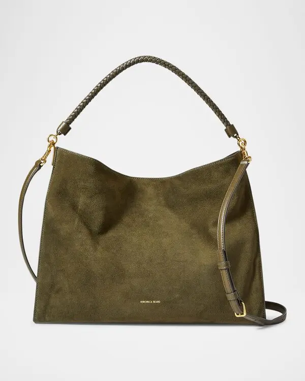 Veronica Beard Vida Slouchy Suede Shoulder Bag