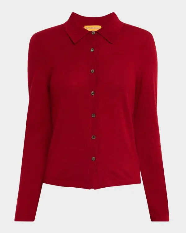Guest In Residence Elle Cashmere Button-front Shirt