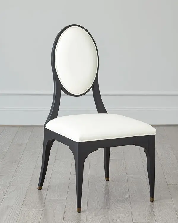 GLOBAL VIEWS Harlow Leather Dining Side Chair