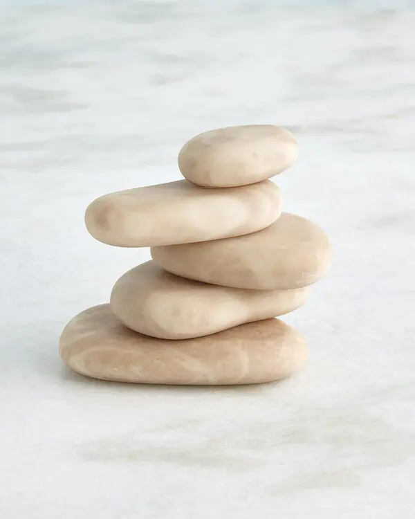 GLOBAL VIEWS River Rocks, Set Of 5 - Sand