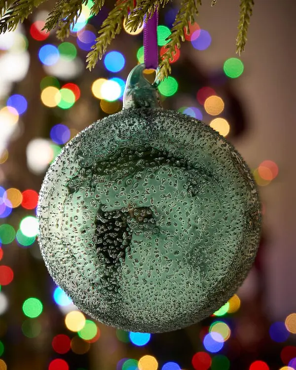 JIM MARVIN Emerald Twilight Beaded Sphere Ornament