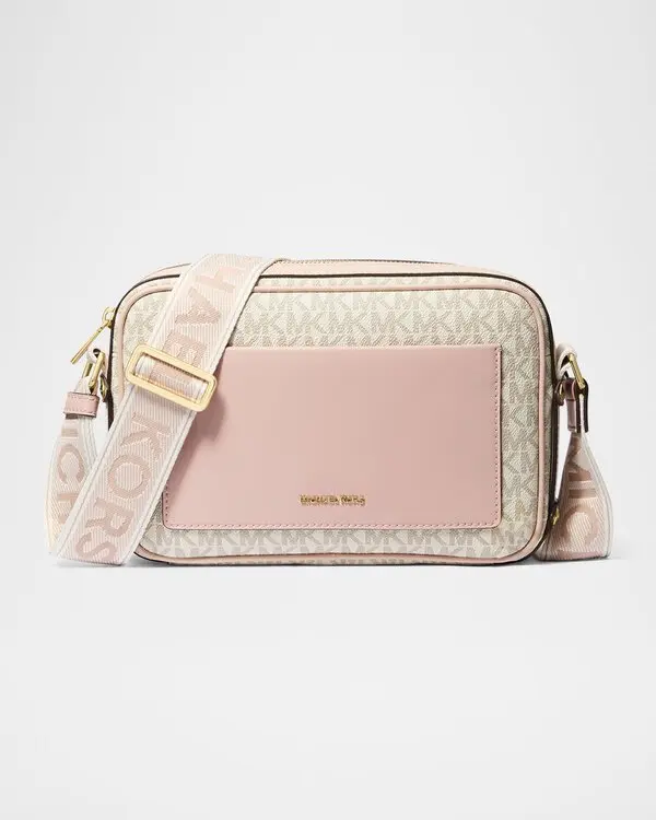 Michael Kors Maeve Large Pocket Signature Logo Crossbody Bag