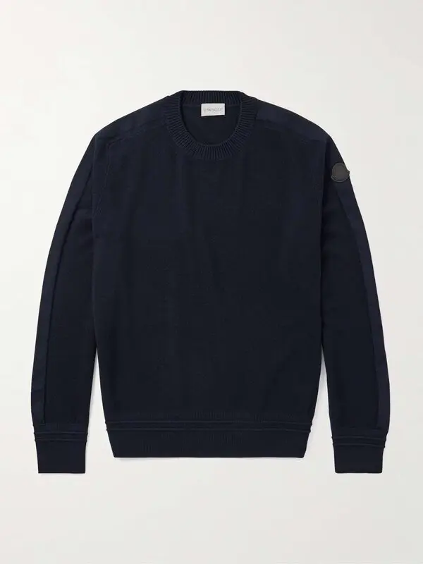 Moncler Logo-appliquéd Wool Sweater