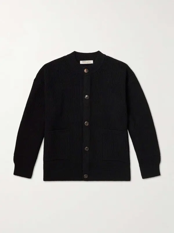 FRIZMWORKS Ribbed Wool-blend Cardigan