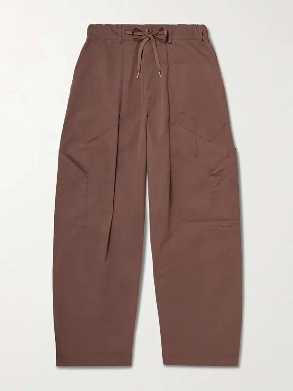 FRIZMWORKS Fold Fatigue Tapered Cotton-blend Canvas Cargo Trousers