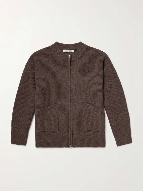 FRIZMWORKS Deck Ribbed Wool-blend Zip-up Cardigan