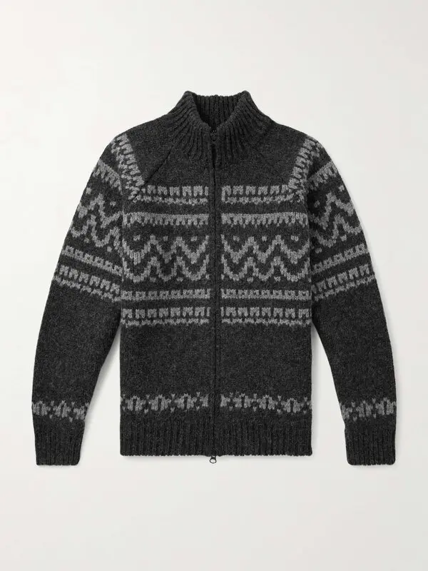 C.P. COMPANY Jacquard-knit Wool Cardigan