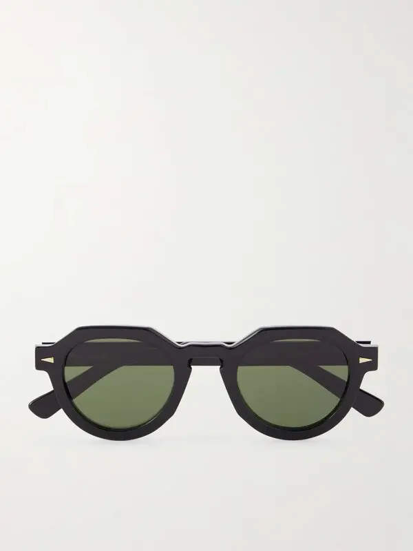 AHLEM Grenelle Round-frame Acetate Sunglasses - Black