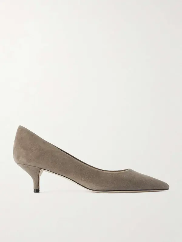 STUART WEITZMAN Power Suede Pumps - Gray