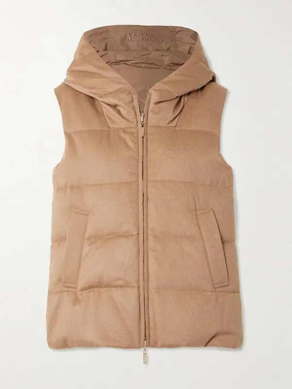 Max Mara Cube Hooded Reversible Quilted Shell And Hair Vest