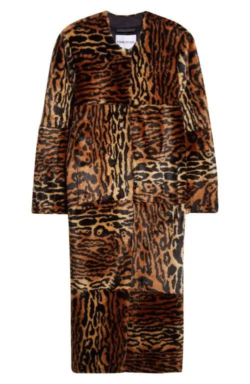 STAND STUDIO Hilma Faux Fur Long Coat