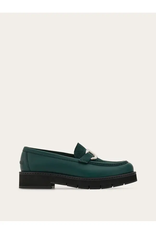 FERRAGAMO Loafer With Gancini Ornament