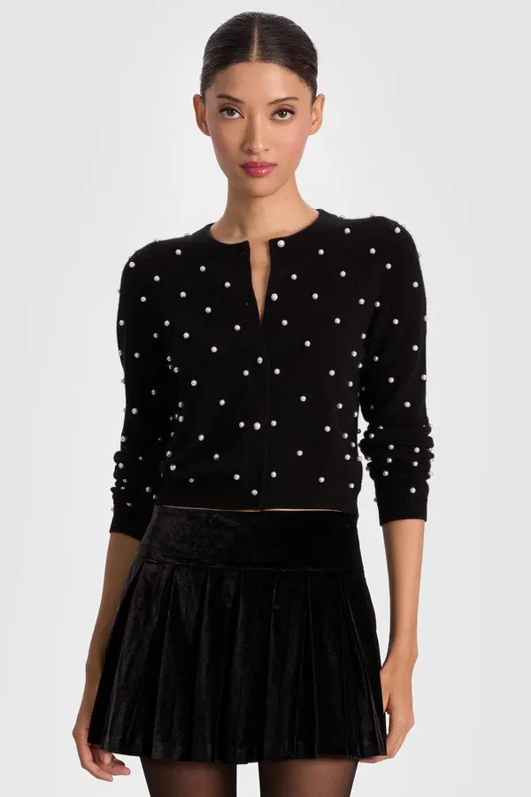 Alice + Olivia Dollie Embellished Cardigan