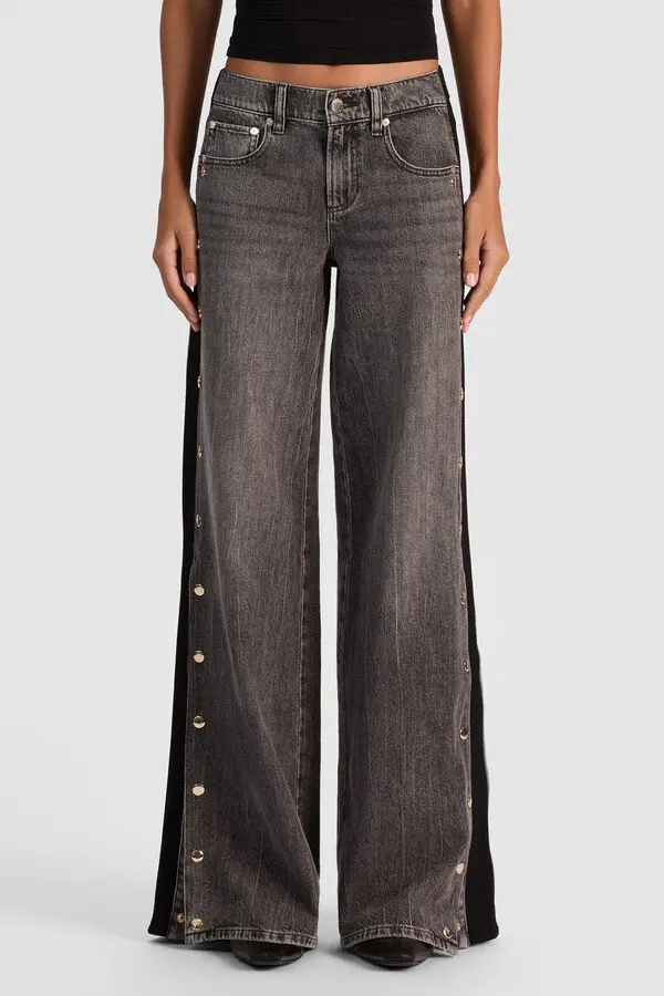 Alice + Olivia Amazing Jean With Knit Panel