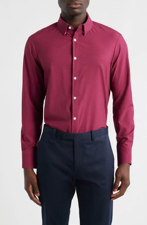 Mizzen+main Leeward Trim Fit Microdot Performance Button-up Shirt