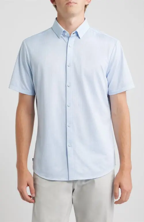 Mizzen+main Halyard Trim Fit Short Sleeve Performance Button-up Shirt