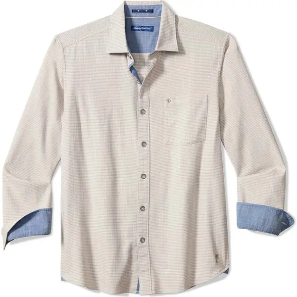 Tommy Bahama Dorado Stretch Cotton Button-up Shirt - Morel