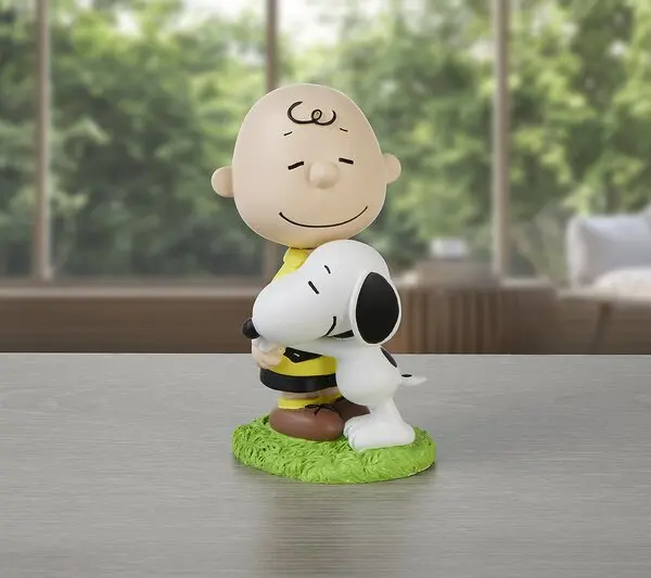 PRECIOUS MOMENTS Pm Peanuts Snoopy And Charlie Brown Hugging Fig Urine