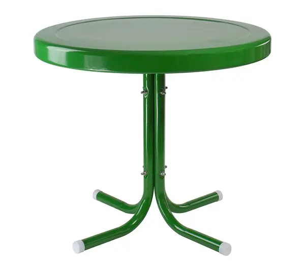 NORTHLIGHT 22' Outdoor Retro Round Tulip Metal Ide Table