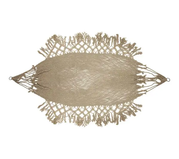 NORTHLIGHT Macrame Hammock With Patterned Tasse Ls 78