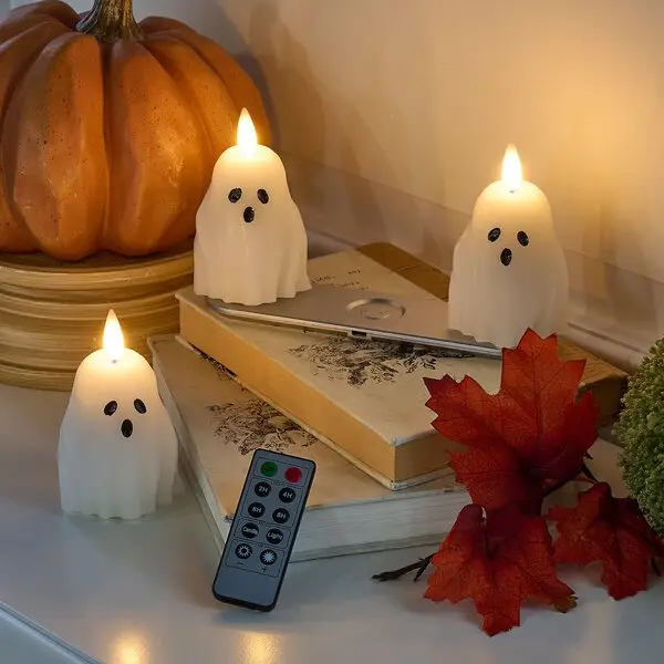 HOMEBLISS As Is Home Bliss S/3 Flameless Rechargeable Halloween