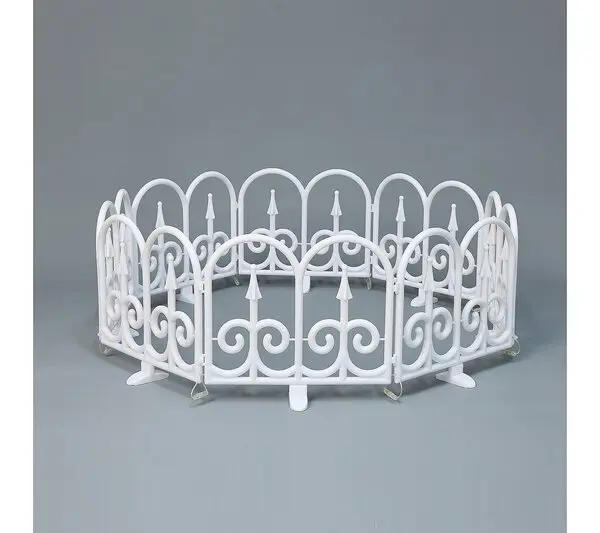 LUXEN HOME Luxenhome 8-pc Light Show Arched Fence Design D Ecoration