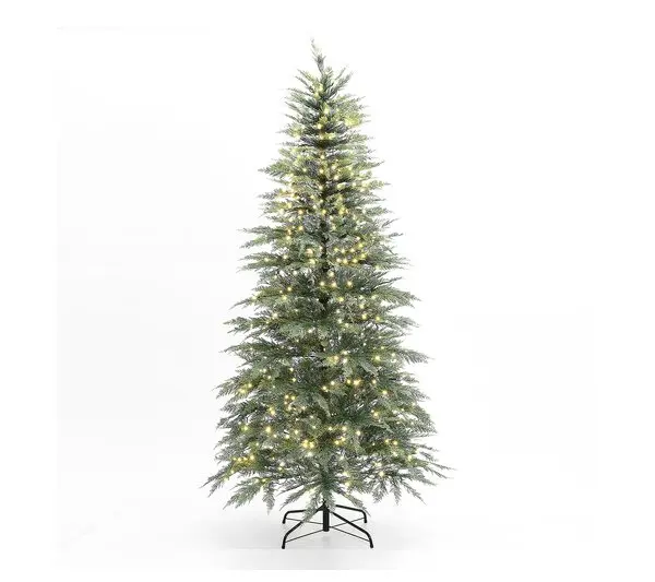 LUXEN HOME Luxenhome 6.5ft Pre-lit Green Cypress Artificia L Xmas Tree
