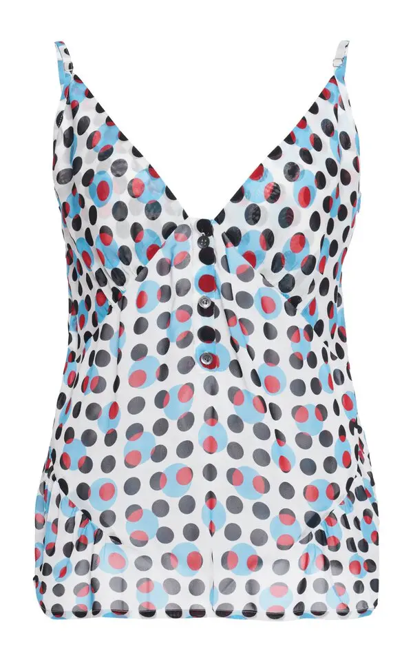 Dries Van Noten Caliya Polka-dot Georgette Top