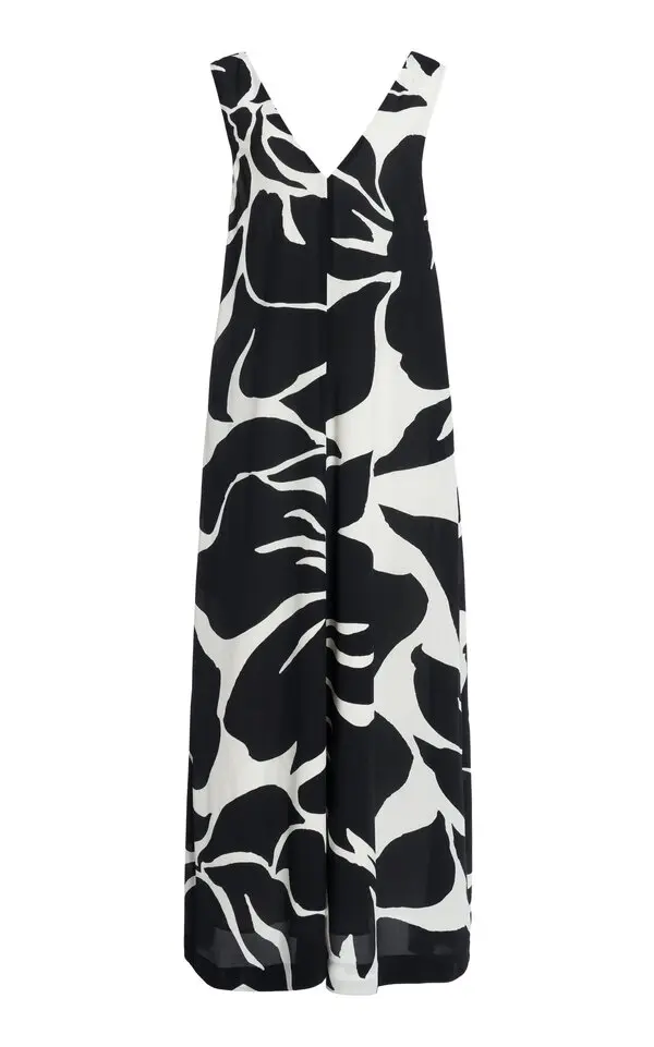 Dries Van Noten Dea Printed Crepe Midi Dress