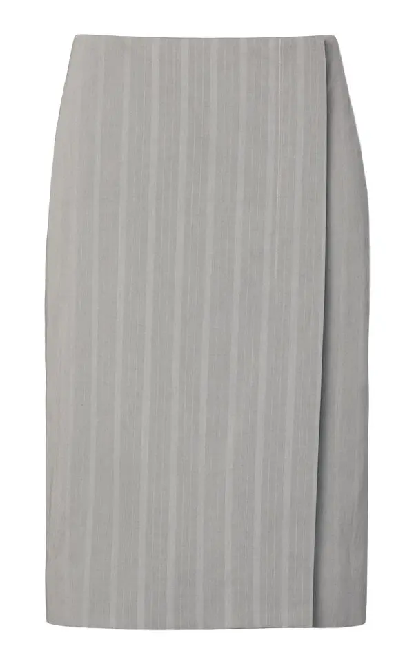 Calvin Klein Cotton Midi Wrap Skirt