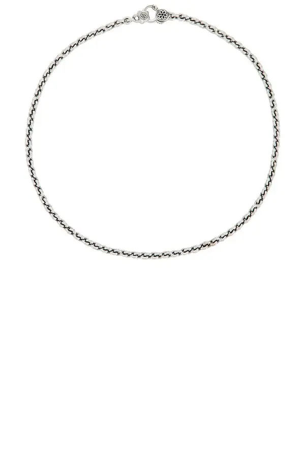 Good Art Hlywd Fin Link Necklace In Metallic Silver