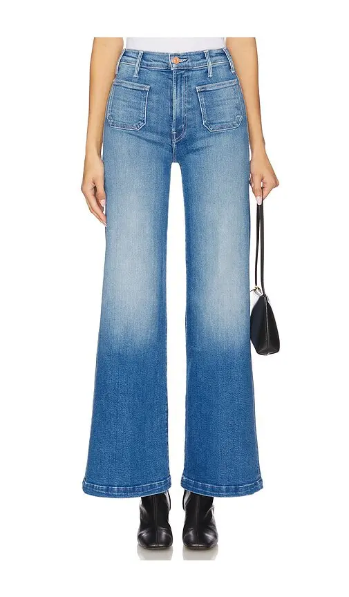 MOTHER Petite Lil' Hustler Roller Patch Pocket Sneak In Blue