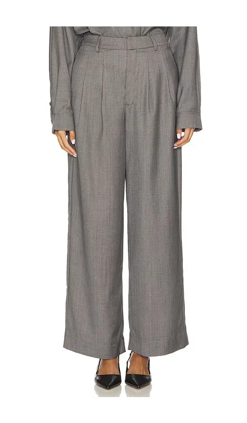 GESTUZ Zeffy High Waisted Pants In Grey
