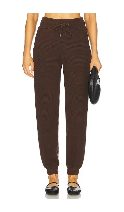 NEGATIVE UNDERWEAR Waffle Knit Jogger In Brown