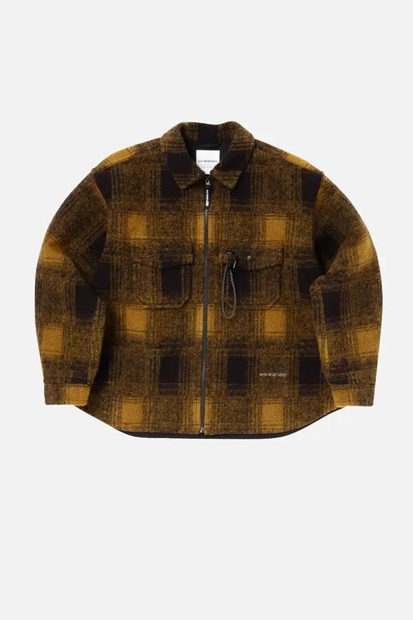 AND WANDER Shaggy Wool Jacket With Zip