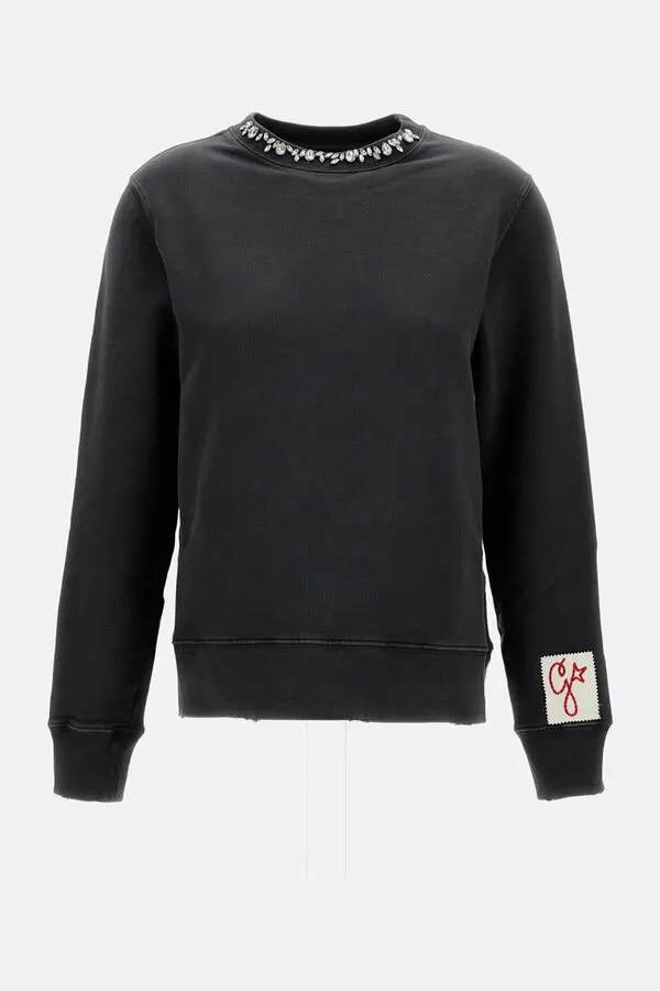 Golden Goose Crewneck Sweatshirt With Crystals