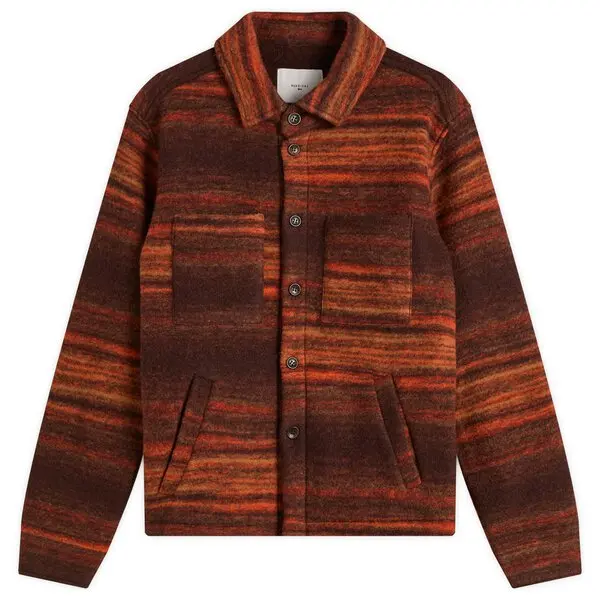 PERCIVAL Missisipi Boiled Wool Jacquard Overshirt