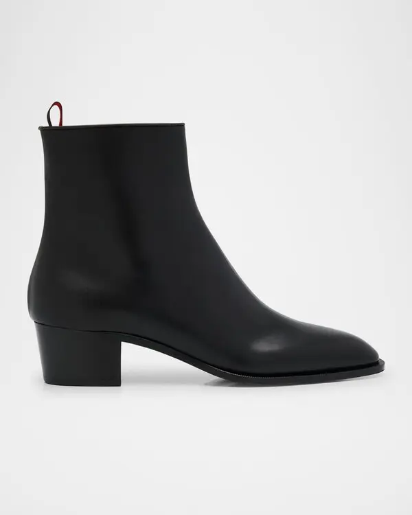 CHRISTIAN LOUBOUTIN Ziggissimo Forever Leather Ankle Boots